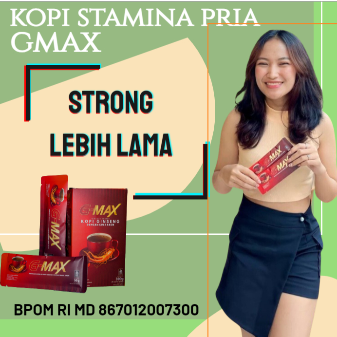 Jual Kopi GMAX Penambah Semangat Pria Original BPOM Coffee 1BOX isi 10 ...