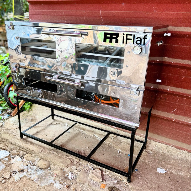 Jual Oven Gas api atas bawah stainless besar ukuran 120x55x70 cm - open ...