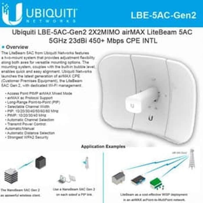 Jual Ubiquiti Litebeam 5AC Gen 2 airMax AC CPE LBE Gen2 | Shopee Indonesia