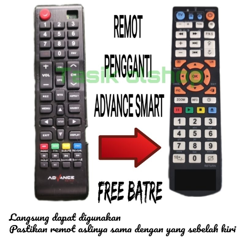 Jual Remote Pengganti TV ADVANCE SMART ANDROID ADV 2430A dan ADV 3204A ...