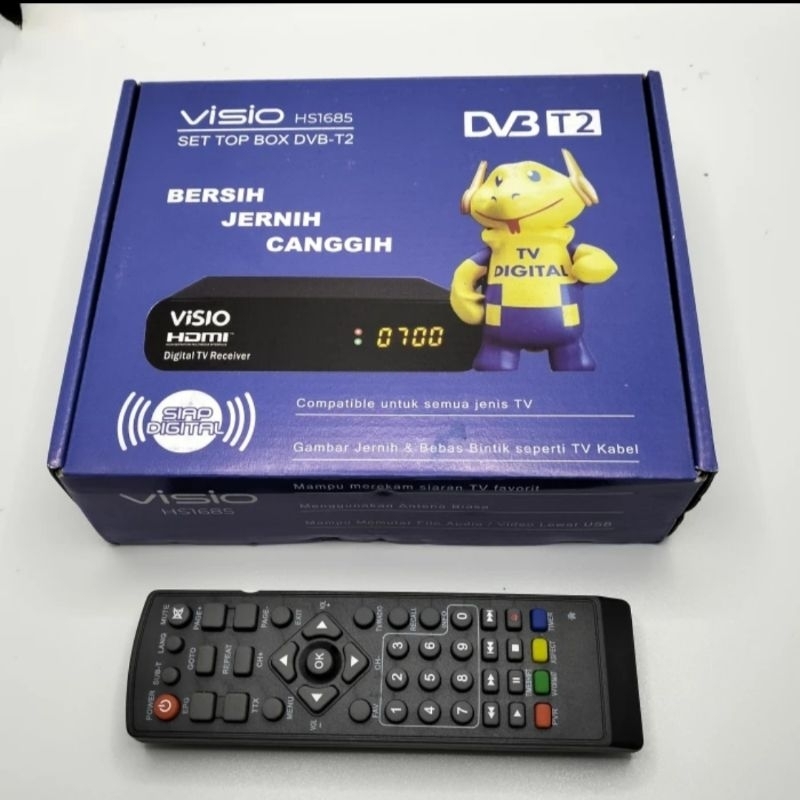 Jual AC DC adaptor set top box VISIO remot stb visio dongle WiFi ...