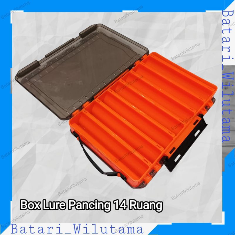 Jual COD Box Kotak Tempat Lure Umpan Pancing Fishing Box 14 Slot | Shopee Indonesia