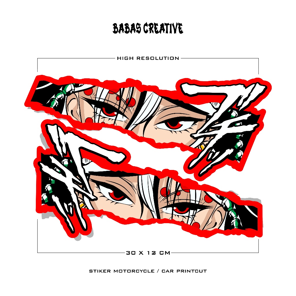 Jual STICKER PRINT CUT / STICKER MATA / MOTIF TENGGEN / STOCK DECALS ...