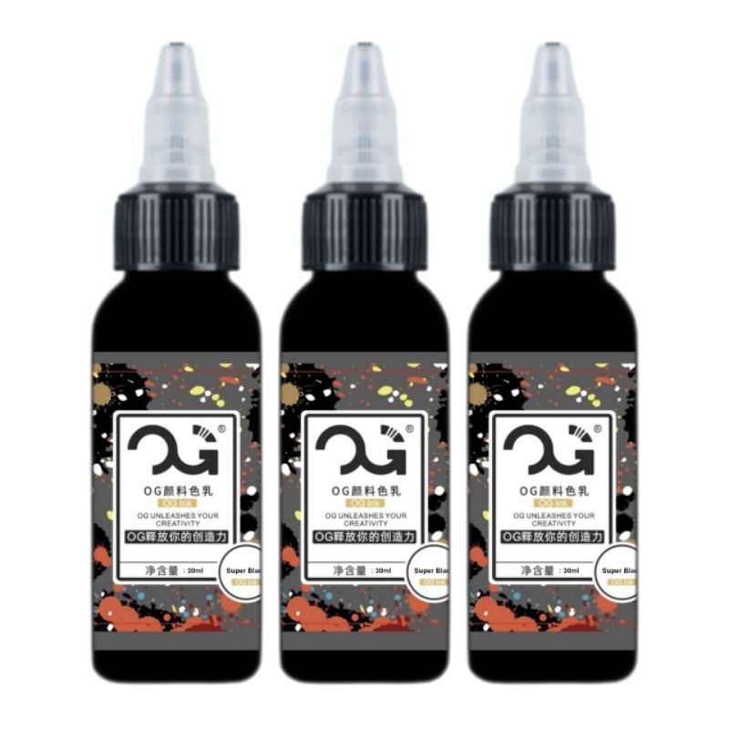 Jual Tinta Tattoo Original ( Merek OG ) OG Ink Super Black 1oz 30ml ...
