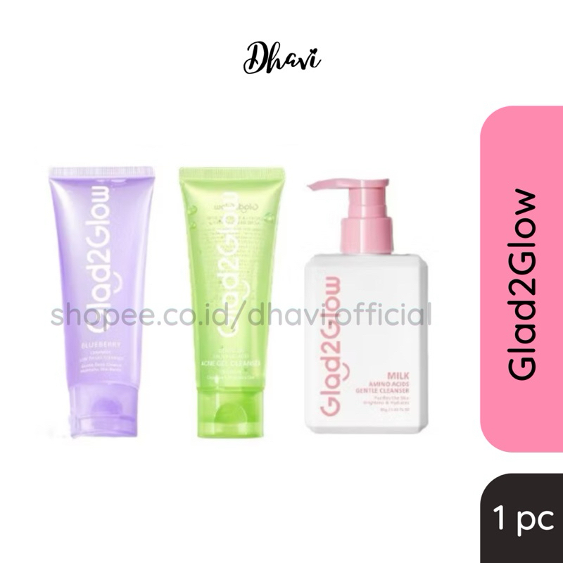 Jual GLAD2GLOW Face Wash Blueberry Ceramide Low pH Gel Cleanser G2G ...