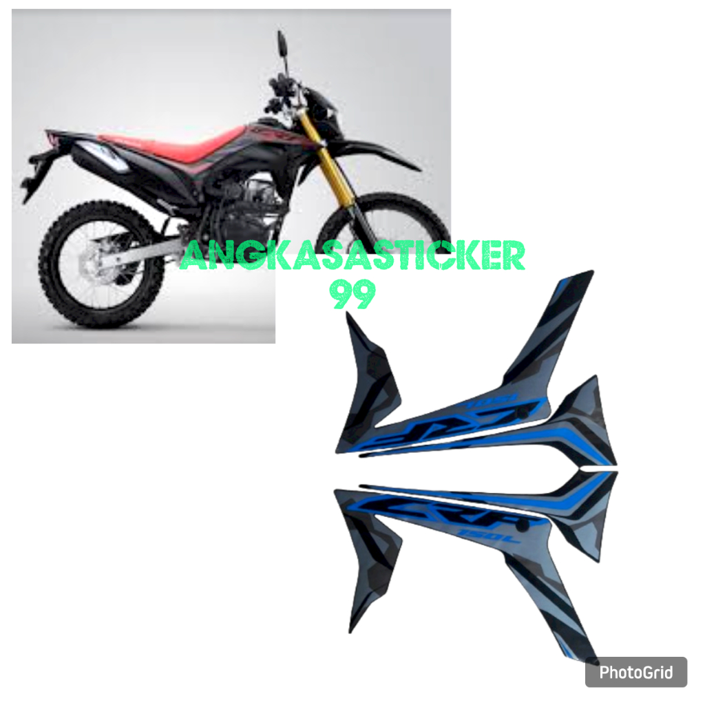 Jual STIKER STRIPING BODY MOTOR HONDA CRF 150L 2019 WARNA FULL HITAM ...