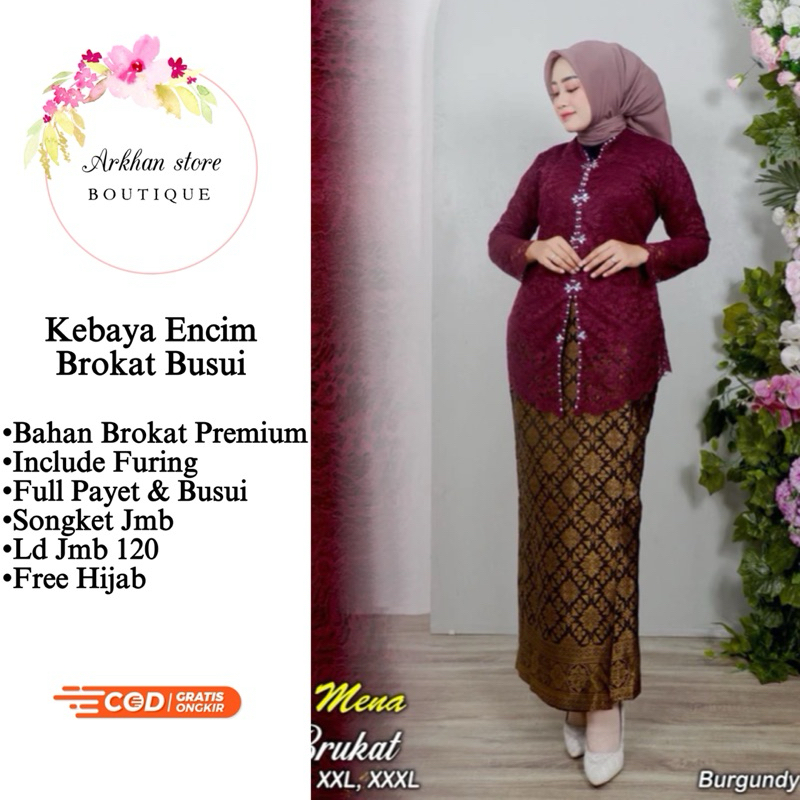 Jual kebaya encim brokat busui rok songket jmb/kebaya wisuda aesthetic ...