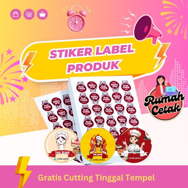 Jual Stiker Label Kemasan Snack Bulat Stiker Produk | Shopee Indonesia