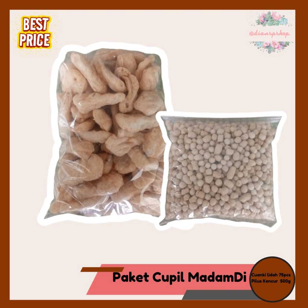 Jual Paket Cupil Cuanki Lidah Pilus Kencur MadamDi | Shopee Indonesia