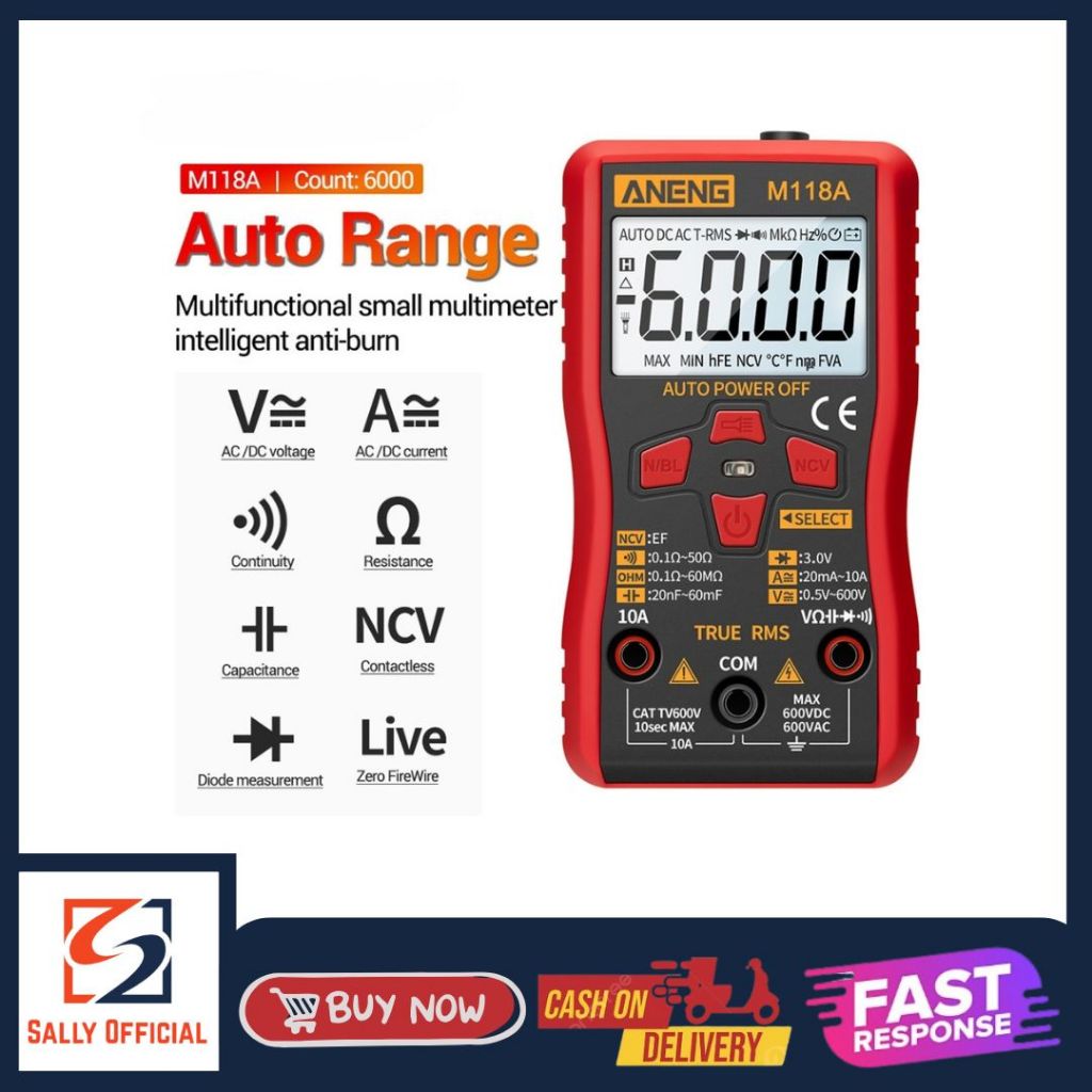 Jual Multimeter Digital M118A Avometer Multitester NCV Original ...