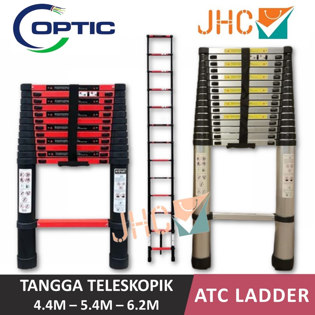 Jual Tangga Teleskopik Lipat Aluminium 4 Meter 4.4M Single Telescopic ...