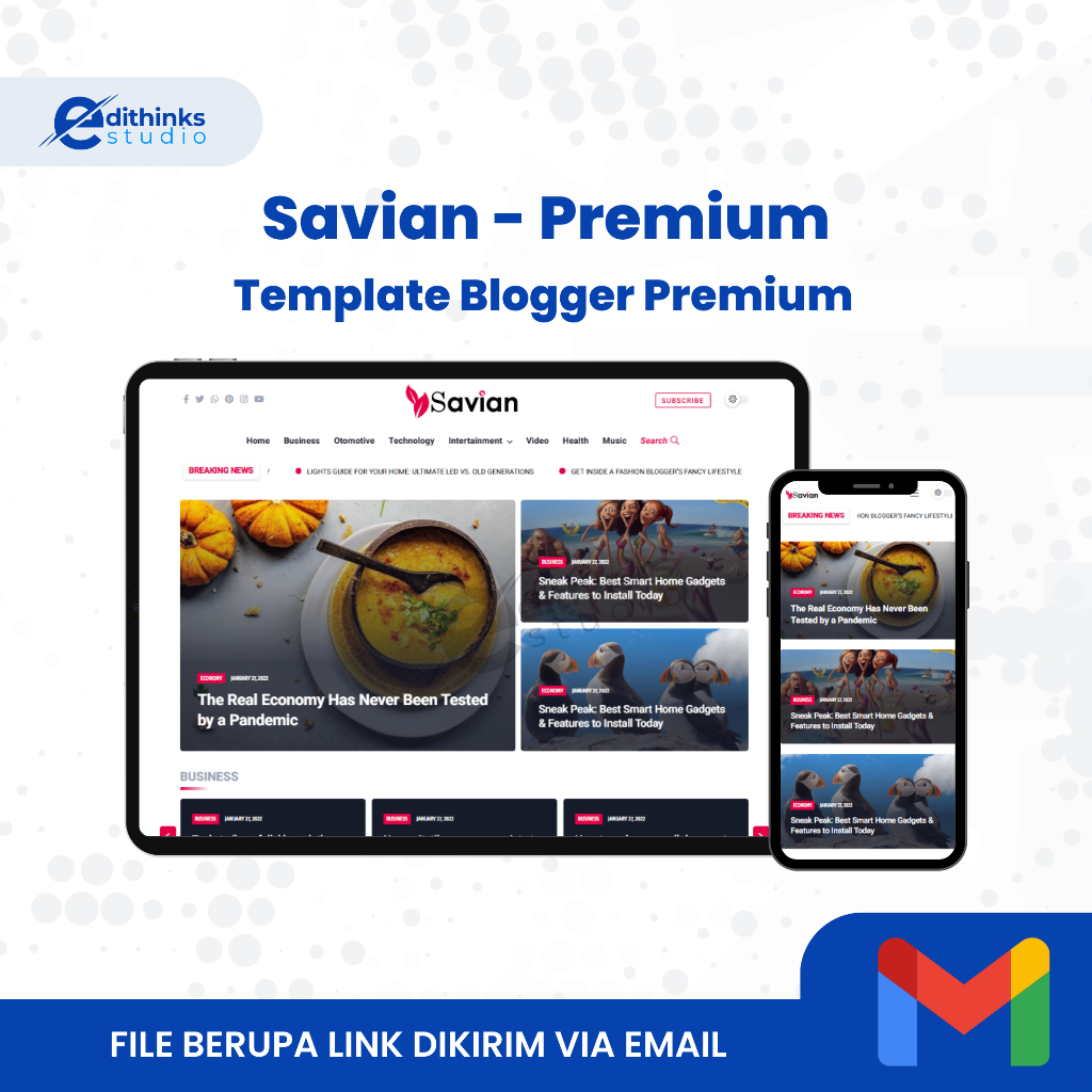 Jual Template Blogger Savian | Template Blogger Premium | Shopee Indonesia
