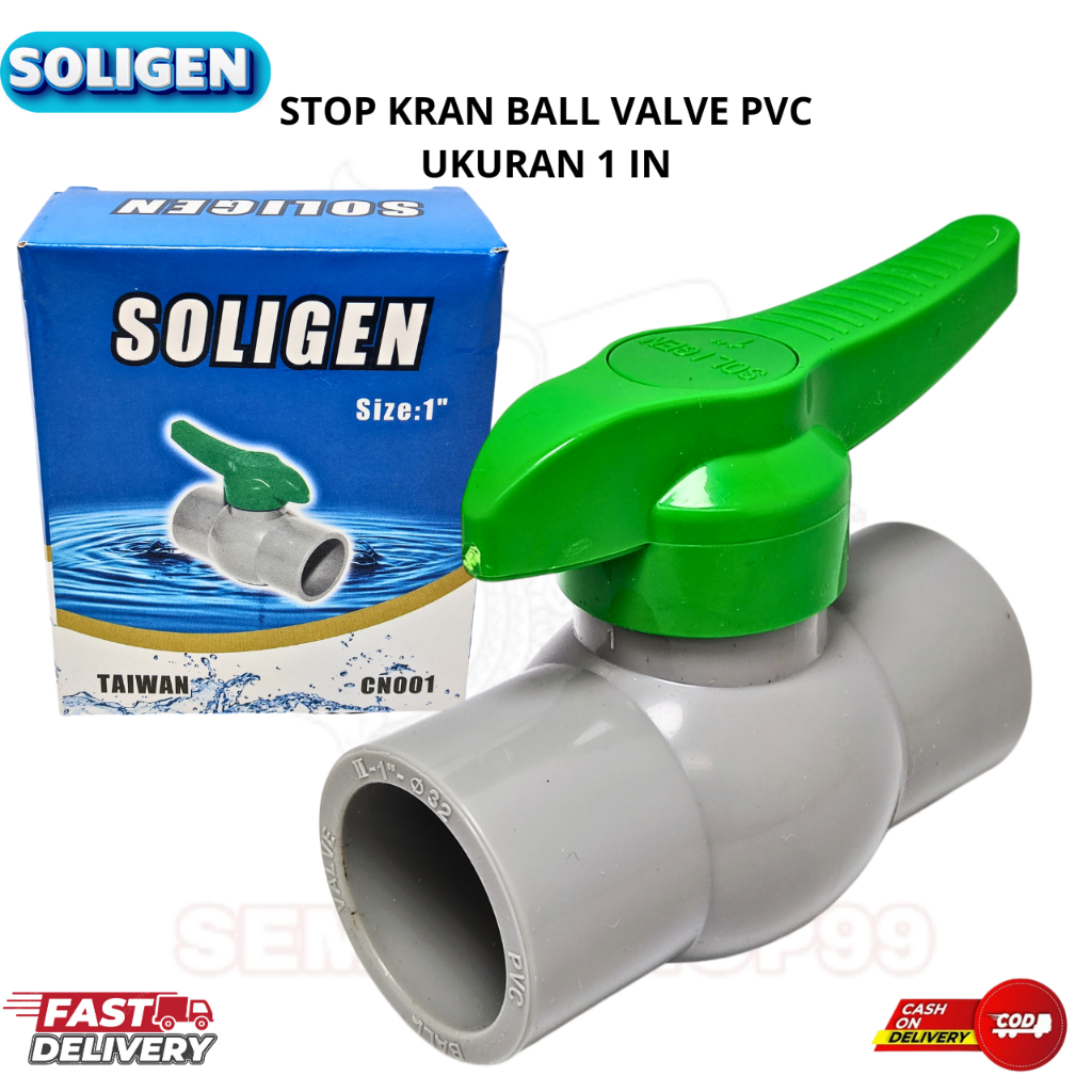 Jual Stop kran 1''inchi SOLIGEN Ball Valve 1''in/BV PVC Soligen 1 ...
