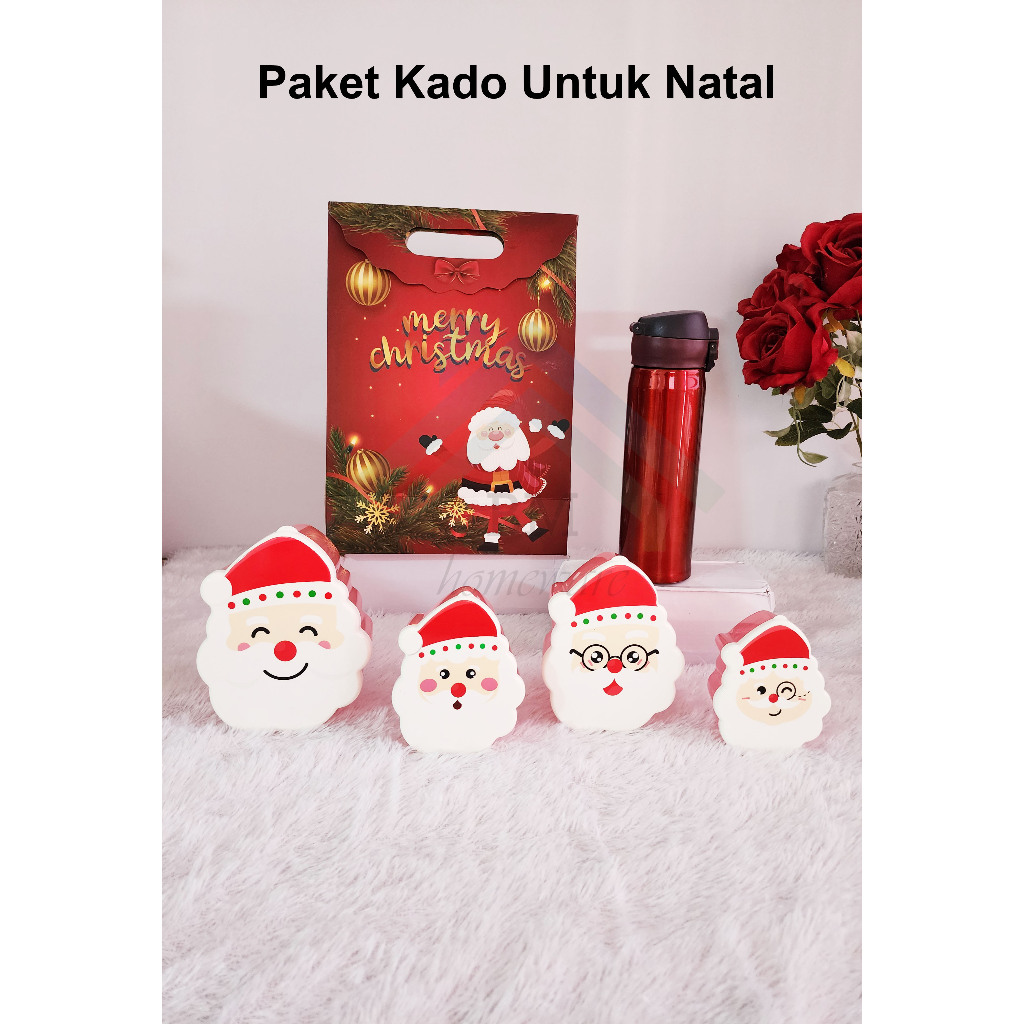 Jual Souvenir Kado Hadiah Toples dan Botol Natal / Parcel Hampers Tukar ...