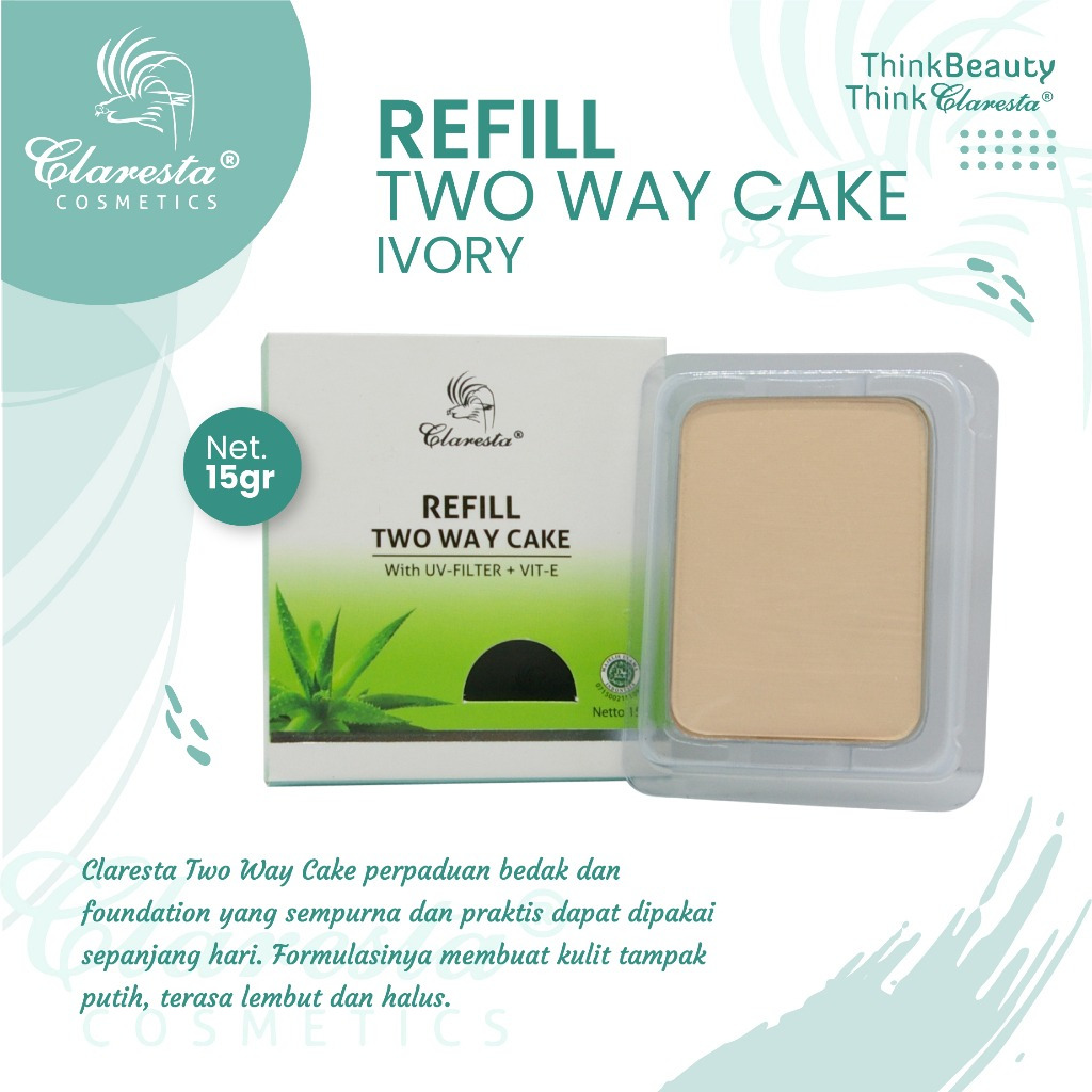 Jual Refill Two Way Cake Claresta 15 gr | Shopee Indonesia