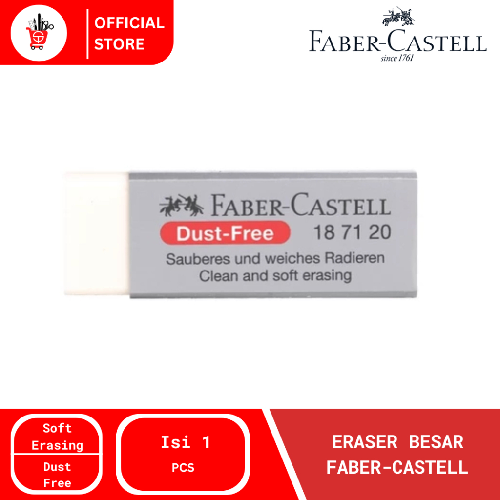 Jual Stip | Eraser | Penghapus Besar Faber-Castell Putih 187996 (1 PCS ...