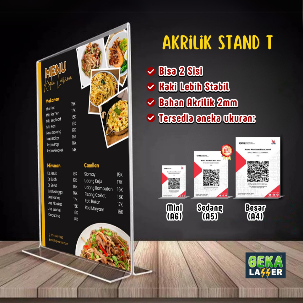 Jual Stand Akrilik Model T Aneka Ukuran | Shopee Indonesia