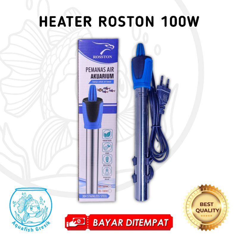 Jual Heater Pemanas Aquarium HEATER STAINLESS ROSSTON RS 100watt ...