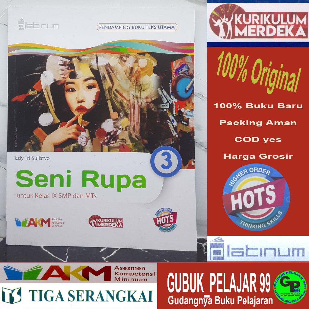 Jual Buku Paket Siswa SENI RUPA 3 Kelas 9/IX SMP/MTs Kurikulum Merdeka Platinum PT Tiga ...