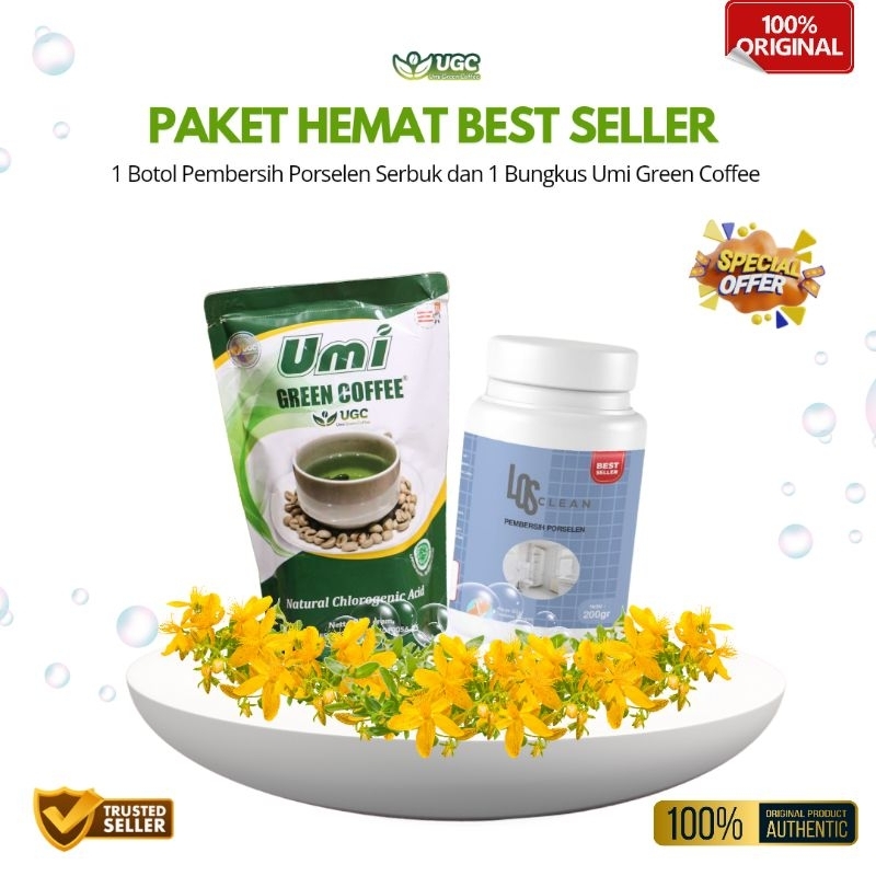 Jual Paket Hemat Umi Green Coffee Dan Losclean Porselen Serbuk | Shopee Indonesia