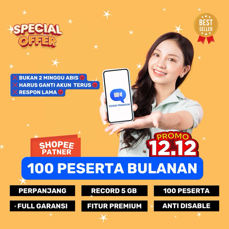 Jual [GARANSI SHOPEE] ZM| 1 BULAN Meeting Virtual hingga 100 Peserta | BERGARANSI 100% | Shopee ...