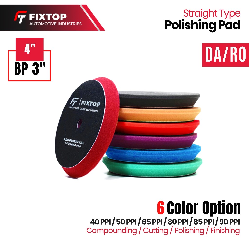Jual FIXTOP Busa Mesin Poles Mobil Straight 3 Inch DA/RO Spon Foam Pad ...