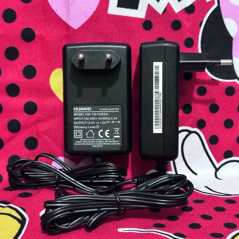 Jual adaptor original Huawei/hunt-key buat Router/modem/cctv 12v 1,5a ...