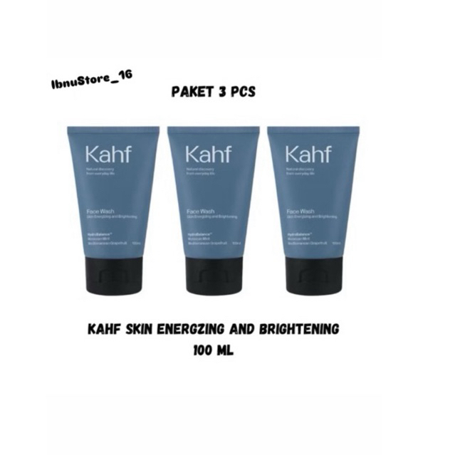 Jual Kahf Skin Energizing & Brightening Face Wash 100 ml - Triple Pack ...