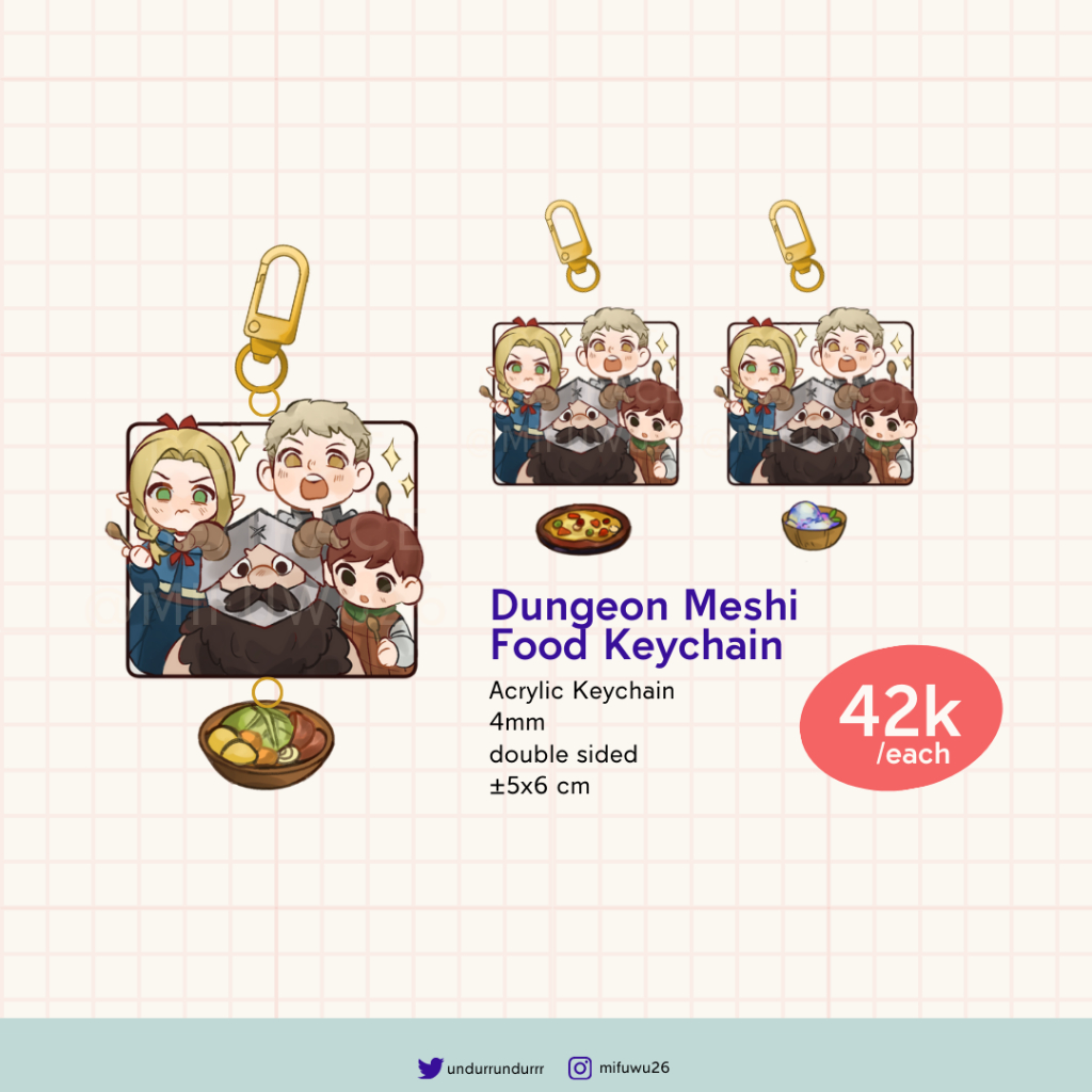 Jual Dungeon Meshi Keychain with food charm | Shopee Indonesia