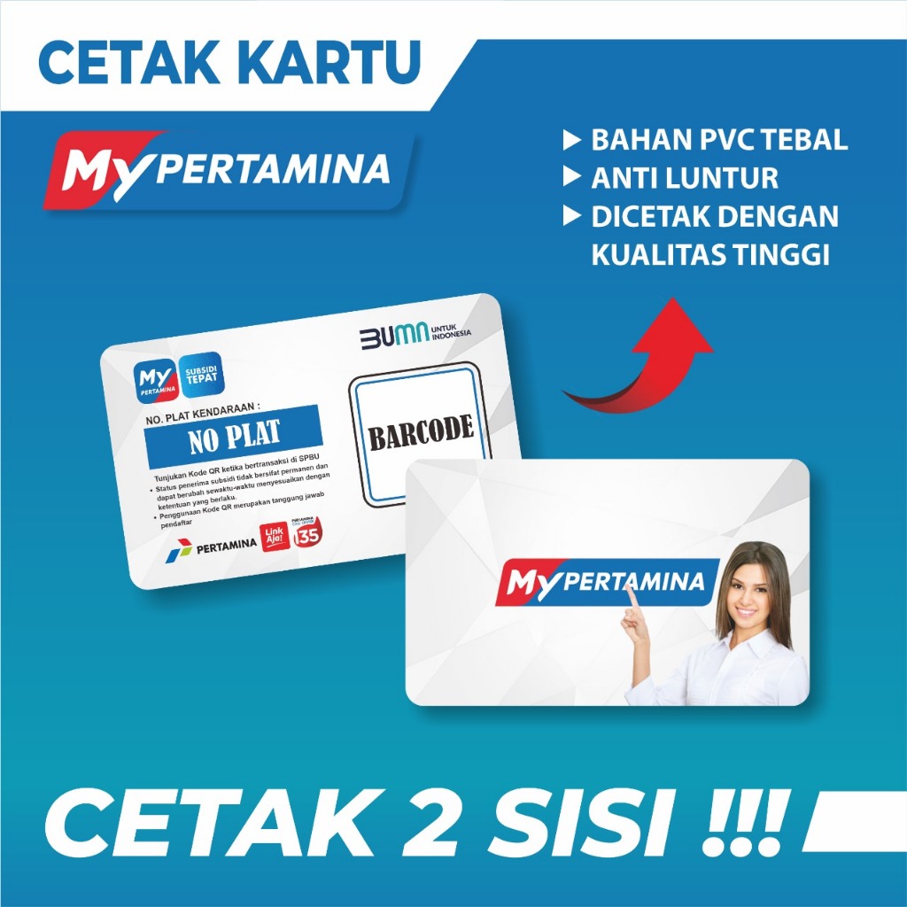 Jual Kartu My Pertamina Bahan PVC Card Tebal | Shopee Indonesia