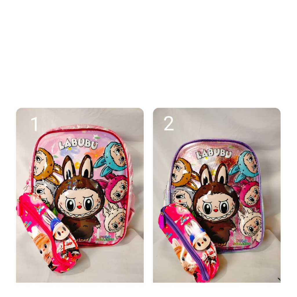 Jual Tas sekolah model 3D timbul LED karakter LABUBU / labubu cewe SD TK PAUD 3677 | Shopee ...