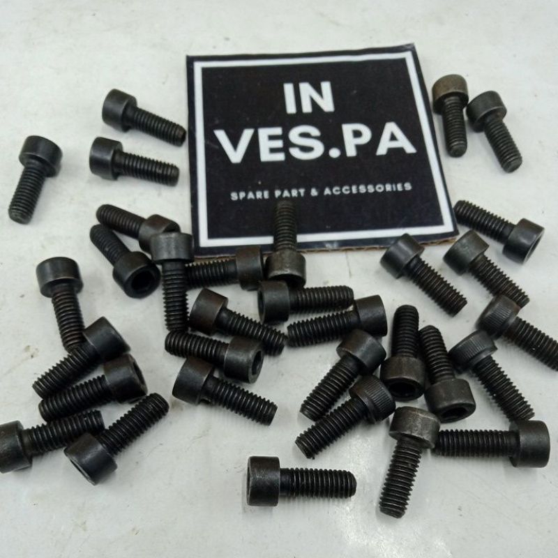 Jual baut baud L baja 6mm cocok untuk tutup kipas vespa | Shopee Indonesia