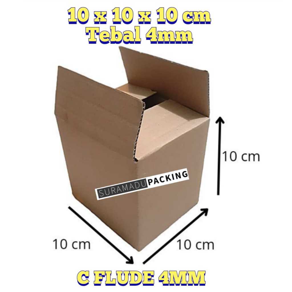 Jual Kardus box karton packing 10x10x10 cm Packing Polos dan Tebal 4mm ...