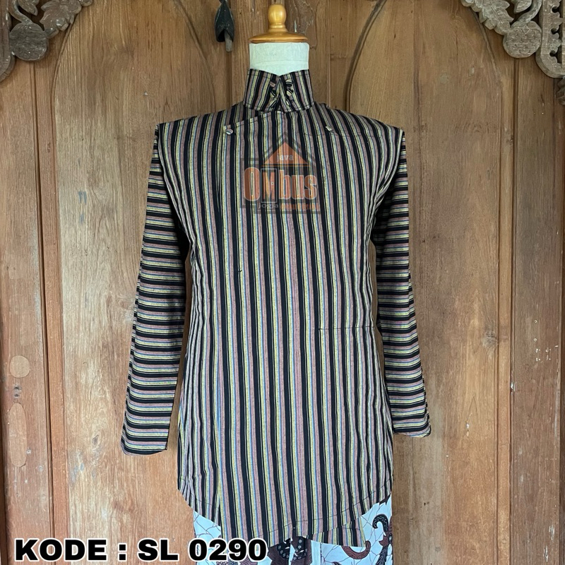 Jual Surjan Lurik Alusan Tenun Kode SL 0290 | Baju Jawa | Baju Lurik ...