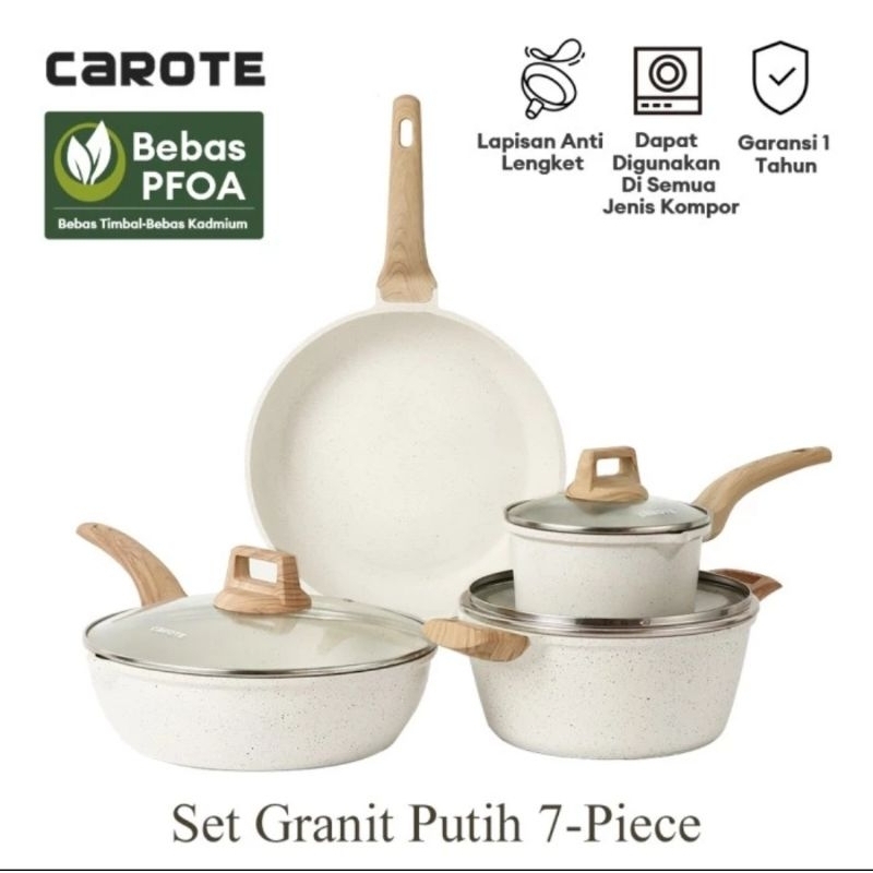 Jual CAROTE Ice Cream Wajan Panci Granit Anti Lengket Set 4PCS | Shopee ...