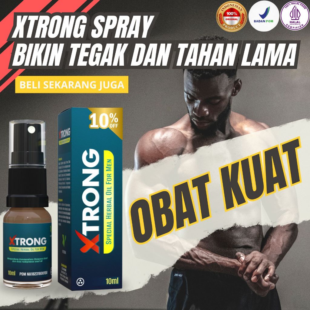 Jual XTRONG Obat kuat semprot pria tahan lama oles X-Sensiall Spray asli herbal original BPOM RI ...