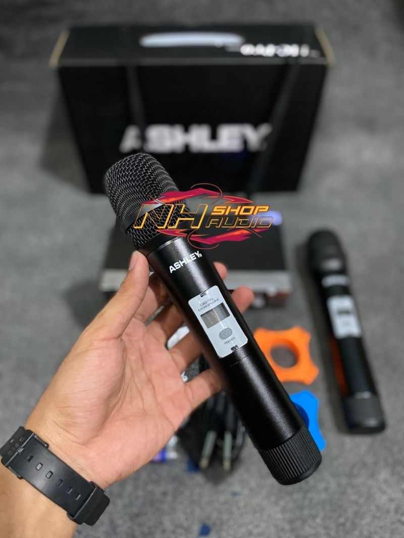 Jual Mic Wireless Ashley MC PRO MCPro Original 2 Mic Genggam Handheld ...