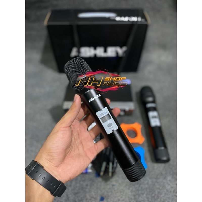 Jual Mic Wireless Ashley MC PRO MCPro Original 2 Mic Genggam Handheld ...