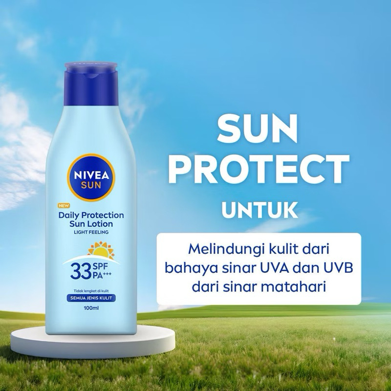 Jual NIVEA SUN DAILY PROTECTION SUN LOTION SPF 33 PA+++ 100 Ml | Shopee ...