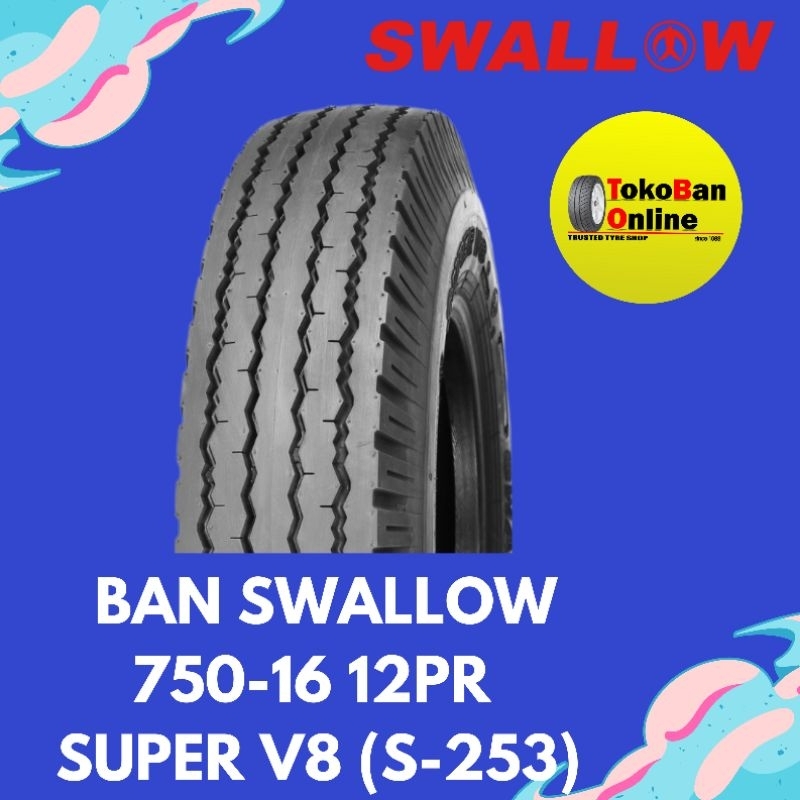 Jual Ban Truk SWALLOW 750-16 12PR (SUPER V8 ; S-253) | Shopee Indonesia