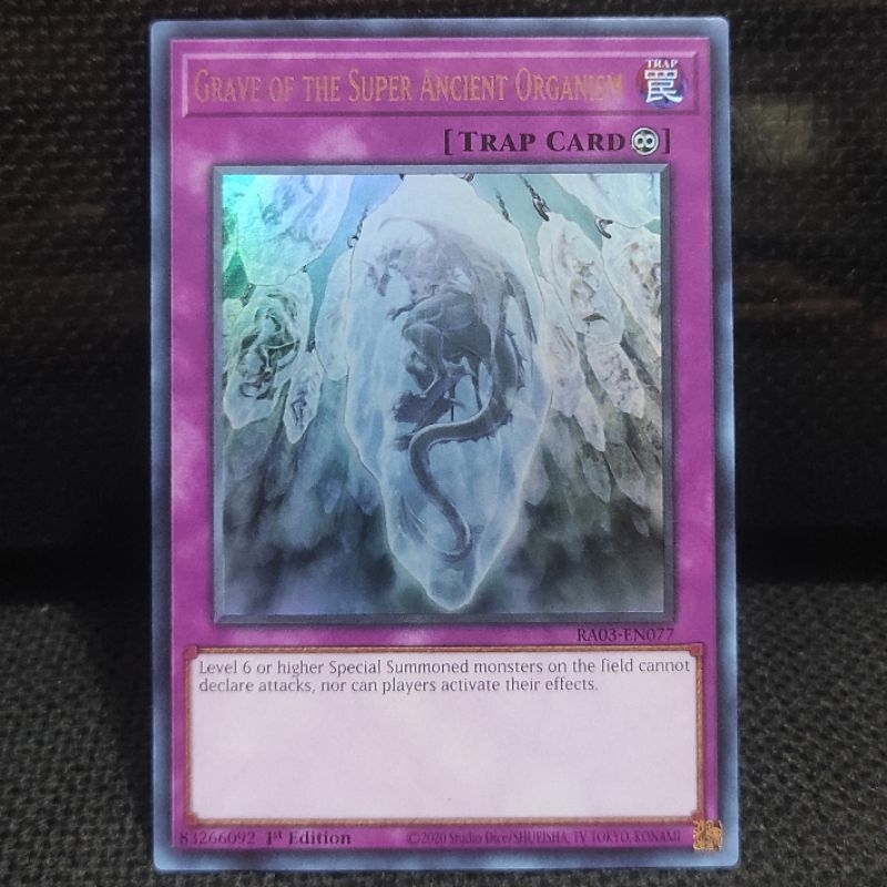 Jual Kartu Yugioh TCG Grave of the Super Ancient Organism Super / Ultra Rare SR / UR ORI RA03 NM ...