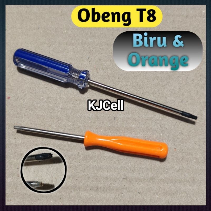 Jual OBENG TORCH T8 UJUNG BERLUBANG WARNA ORANGE & BIRU PS3 PS4 XBOX ...