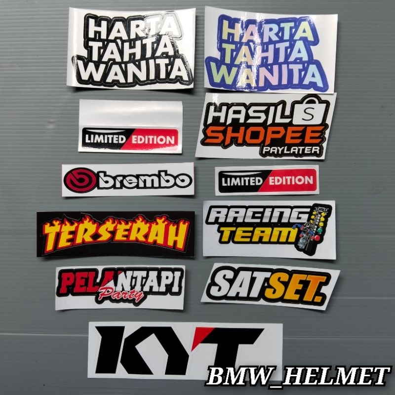 Jual Stiker Cutting / Sticker Kata Kata Lucu / Stiker Kata Kata Keren ...