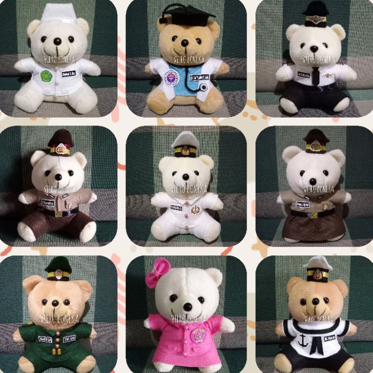 Jual Super Bahan Boneka Profesi Wisuda Mini Kecil Murah Costum Baju ...
