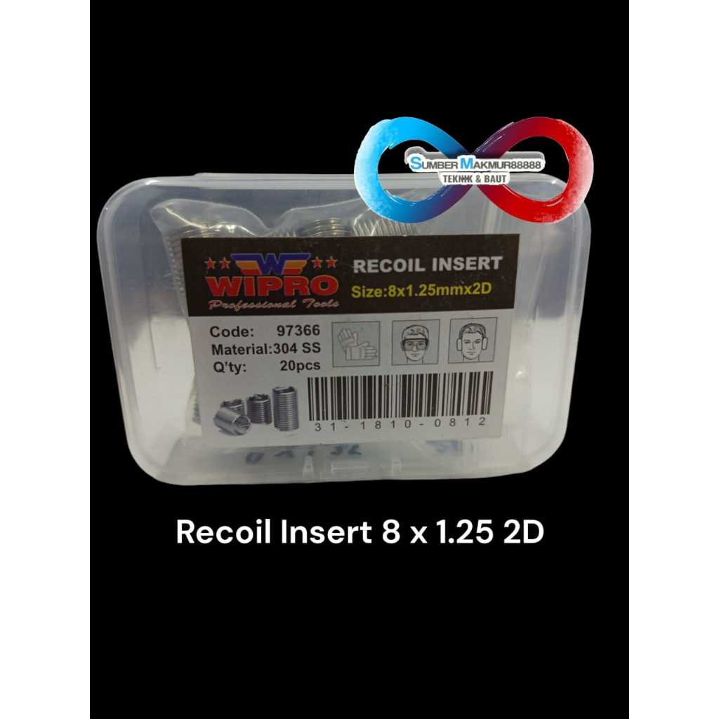 Jual Recoil Insert 8 x 1.25 x 2D Wipro per 1 pcs | Shopee Indonesia
