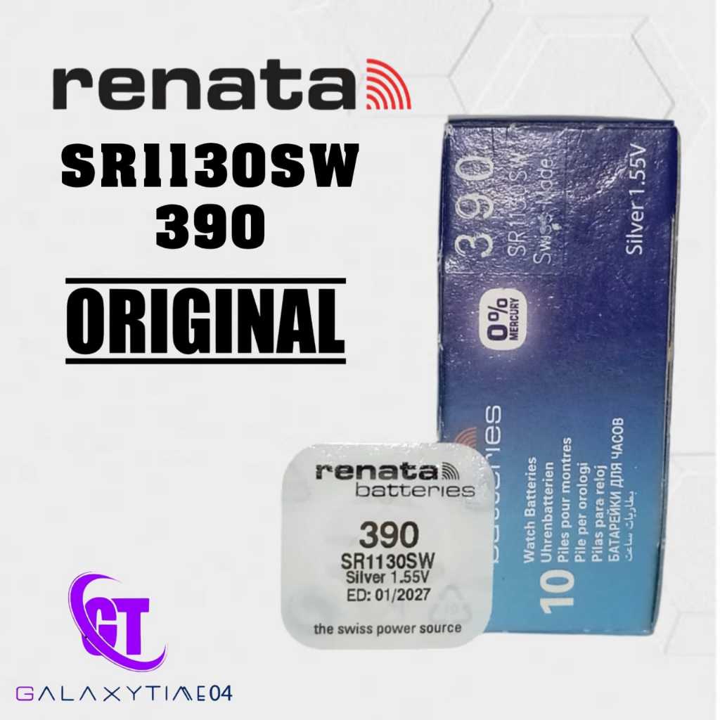 Jual Baterai SR1130SW Renata 390 Original Made In Swiss 1.5V Batrai ...