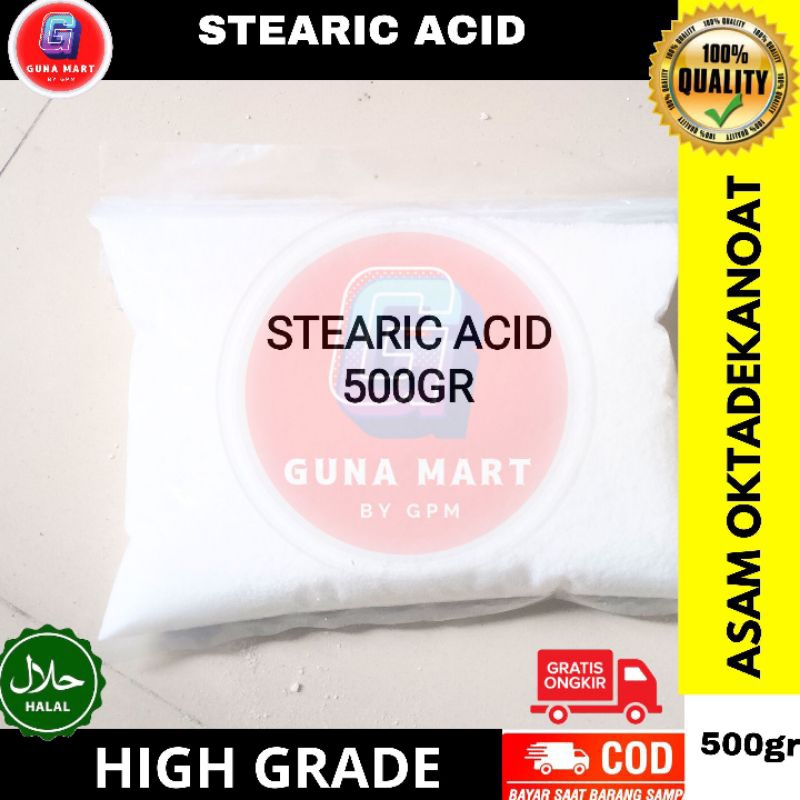 Jual Stearic Acid 500 gr/ Asam Stearat / Stearin | Shopee Indonesia