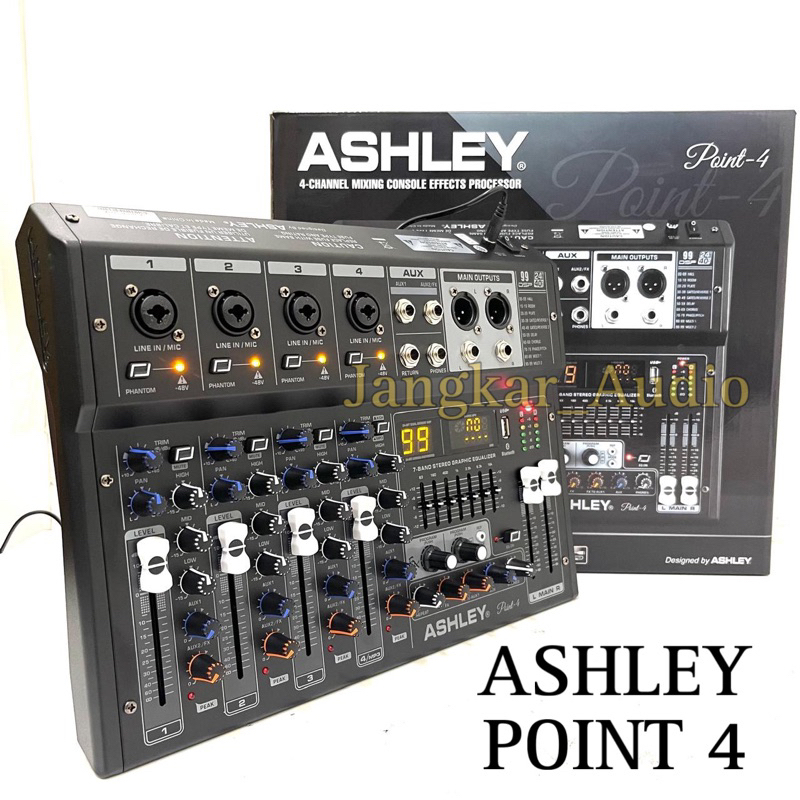 Jual Mixer Audio Ashley Point4 Usb Bluetooth Original Mixing 4channel Point 4 Bagus ( Bisa COD ...
