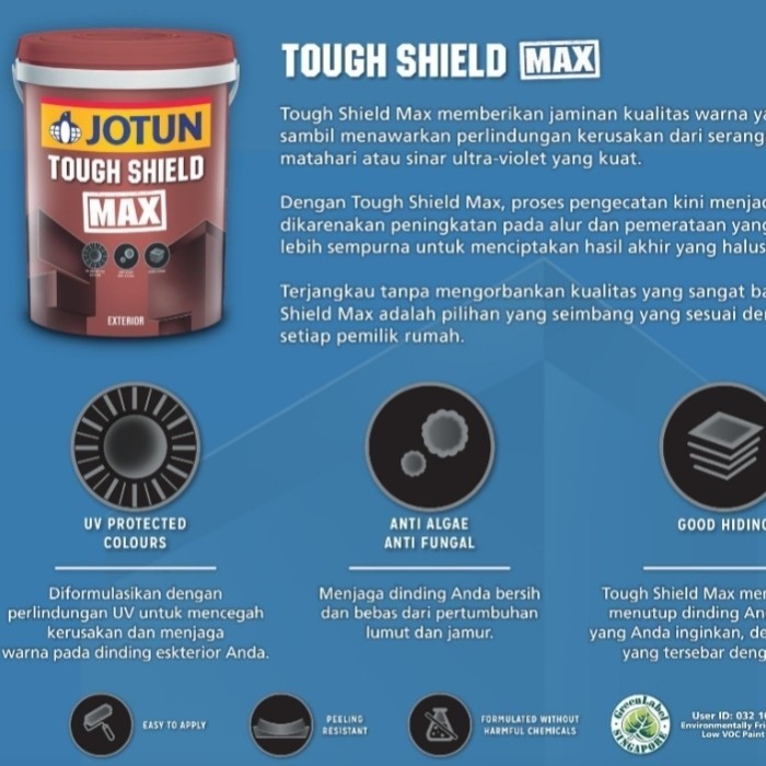 Jual Jotun Tough Shield Max Exterior 18 LTR Base A 1105 SOYAMILK ...
