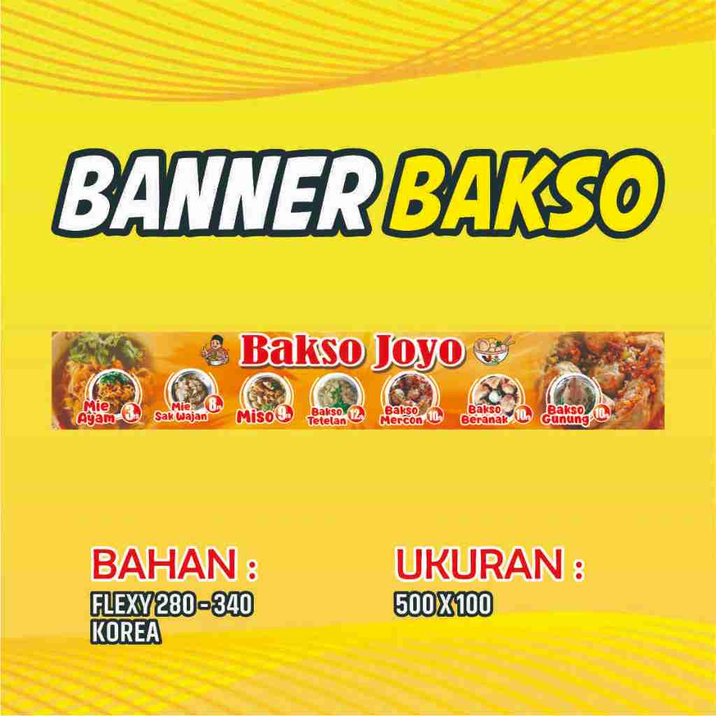 Jual Spanduk Banner Bakso/ Banner Bakso Custom/ Free Desain | Shopee ...
